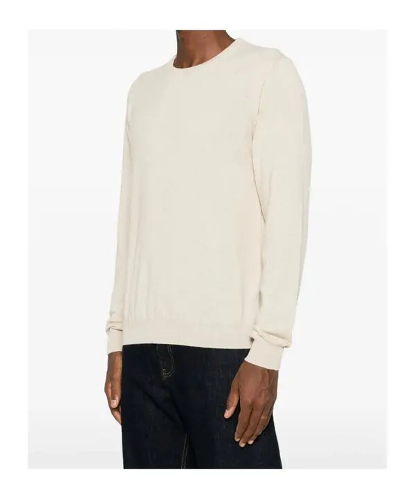 Fedeli Fine Knit Long-sleeved Sweater - Cream