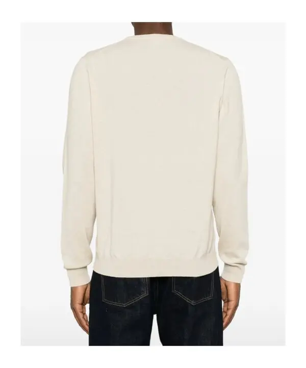 Fedeli Fine Knit Long-sleeved Sweater - Cream
