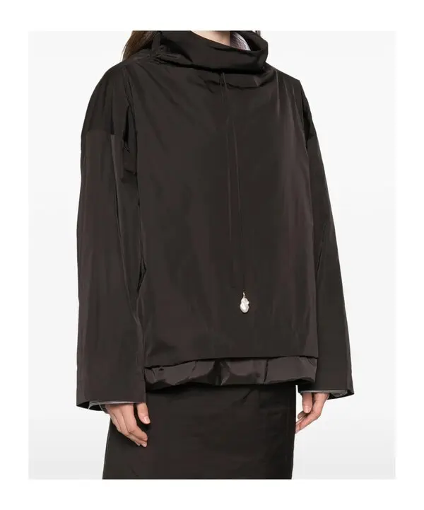 Carven Long Sleeve Jacket With Faux Pearl Detail
