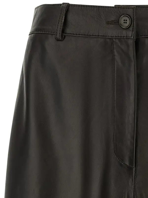 P.a.r.o.s.h Wide-leg Leather Trousers