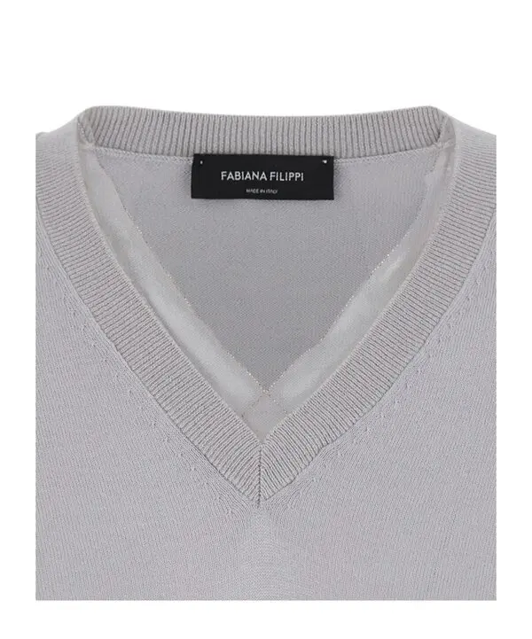 Fabiana Filippi Trim V-neck Jumper