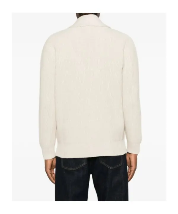 Fedeli Ribbed-knit Shawl-collar Cardigan