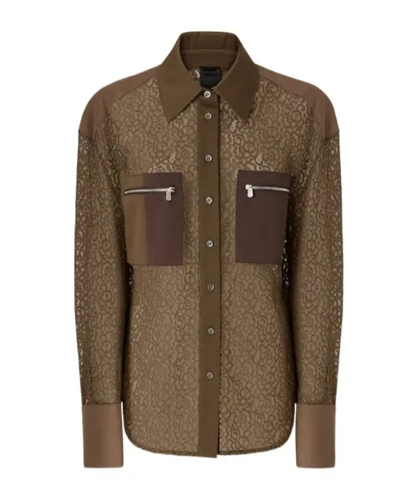 Pinko Lace Panelled Shirt
