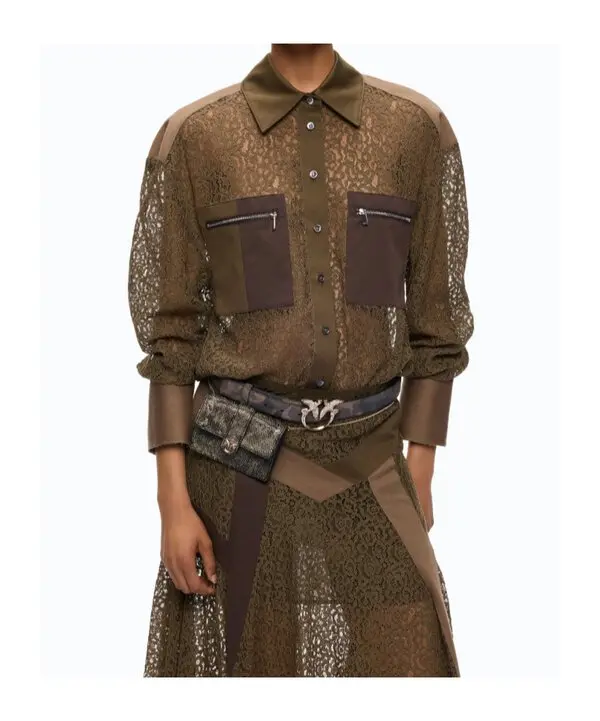 Pinko Lace Panelled Shirt
