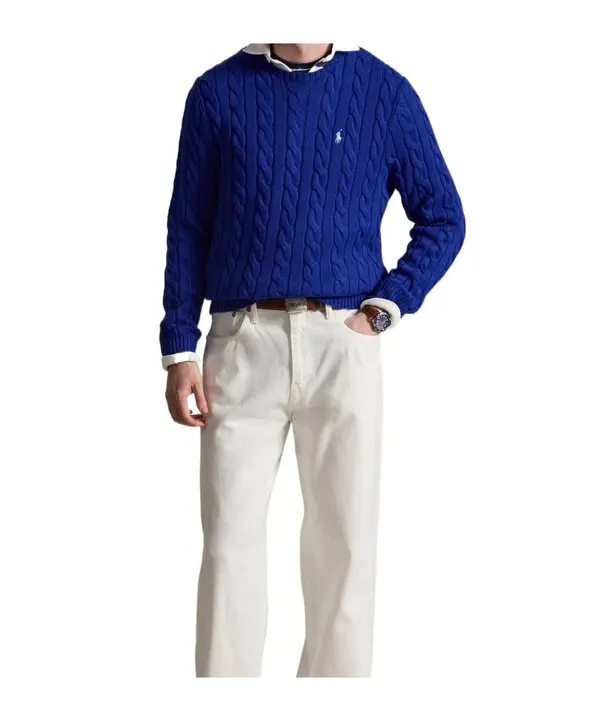 Polo Ralph Lauren Cable Knit Crewneck Sweater - Blue