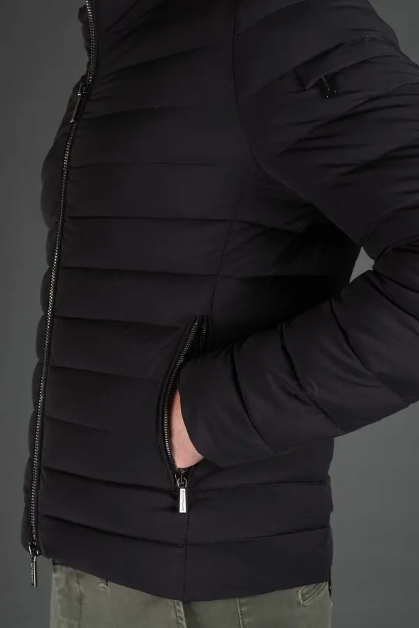 MOORER Long Sleeve Cotton Coat