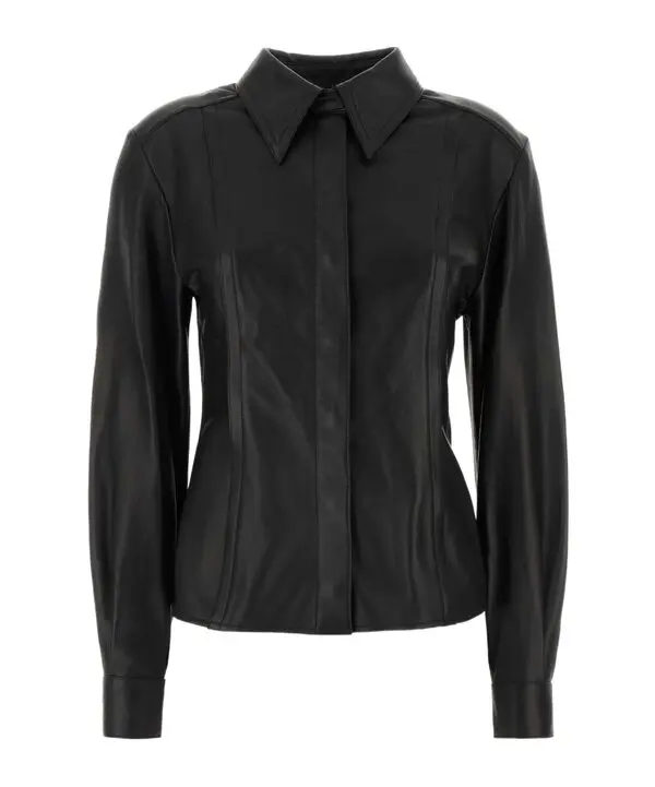 Alberta Ferretti Gloss Leather Shirt