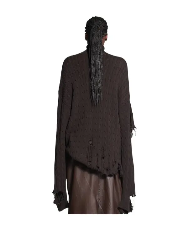 Balenciaga Creased Logo Turtleneck Pullover