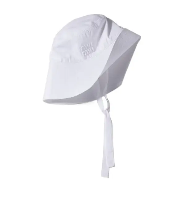 Miu Miu Wide-brimmed Poplin Bucket Hat