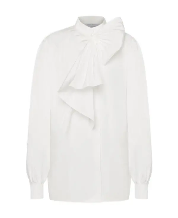 Alberta Ferretti Logo Bow Long-sleeved Shirt