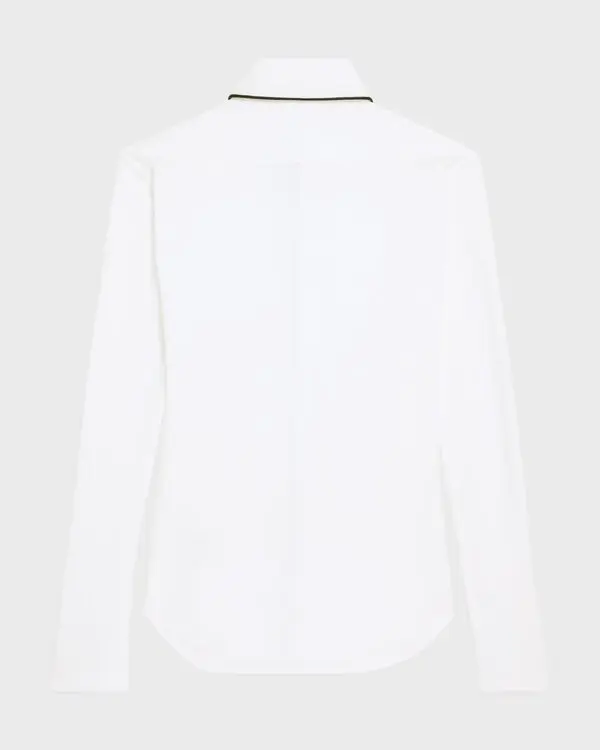 Celine Cotton Jersey Shirt With Logo Detail