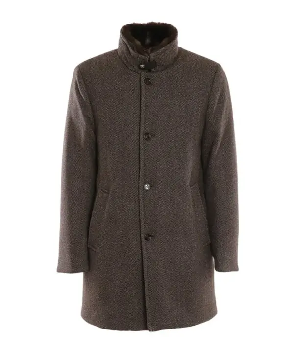 MOORER High Collar Long Sleeve Down Coat