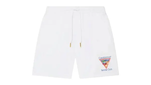 Casablanca Tennis Club Icon Sweatshort - White