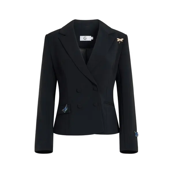 THE GT ATELIER Embellished Double Breasted Blazer
