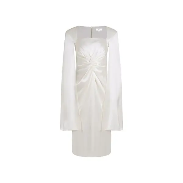 THE GT ATELIER Satin Drape Midi Dress