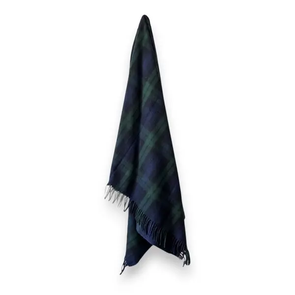 LOOM & COVE Blackwatch 100% Recycled Wool Tartan Blanket