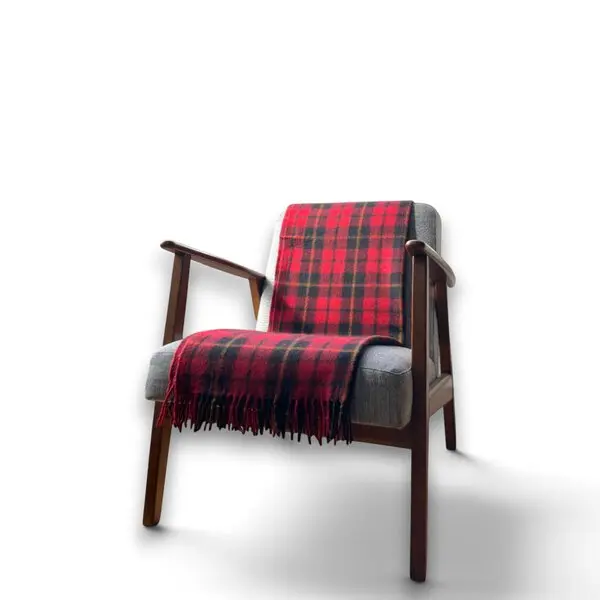 LOOM & COVE Wallace 100% Recycled Wool Tartan Knee Blanket