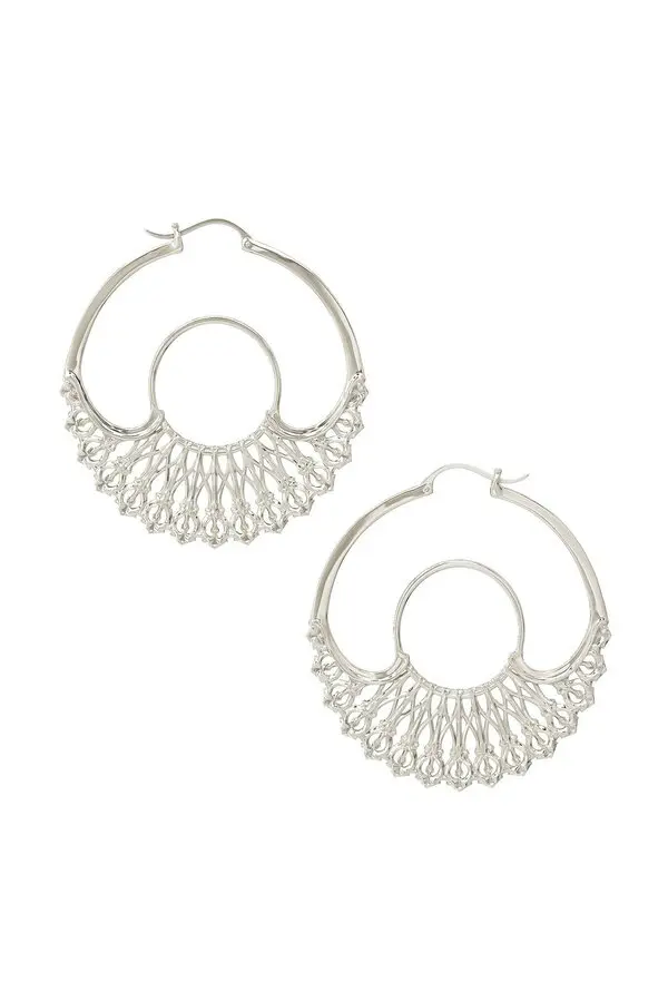 ASTOR & ORION Iris Statement Hoops Large - Silver