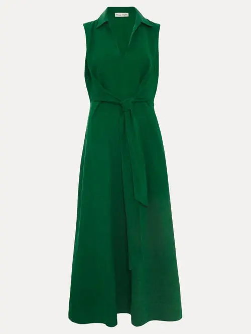 PHASE EIGHT Sculpted Tie-waist Midi Shirt Dress