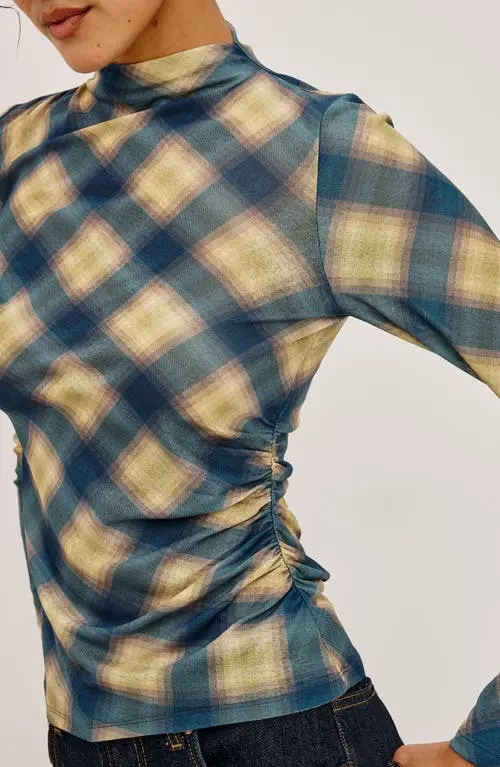 Rails Joelle Plaid Mesh Top - Navy Sage Plaid