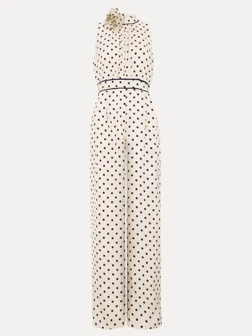PHASE EIGHT Marilee High-neck Pleated Front Jumpsuit