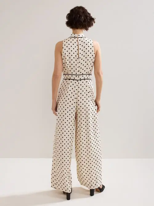 PHASE EIGHT Marilee High-neck Pleated Front Jumpsuit