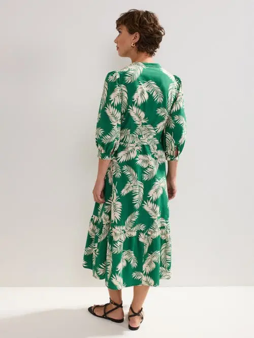 PHASE EIGHT Louisa Mandarin Collar Midi Shirt Dress