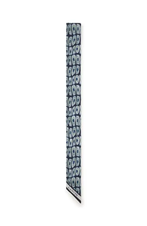 LANVIN Murano Print Silk Twilly With Jewelry Fastener