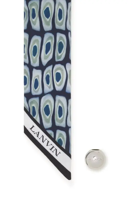 LANVIN Murano Print Silk Twilly With Jewelry Fastener