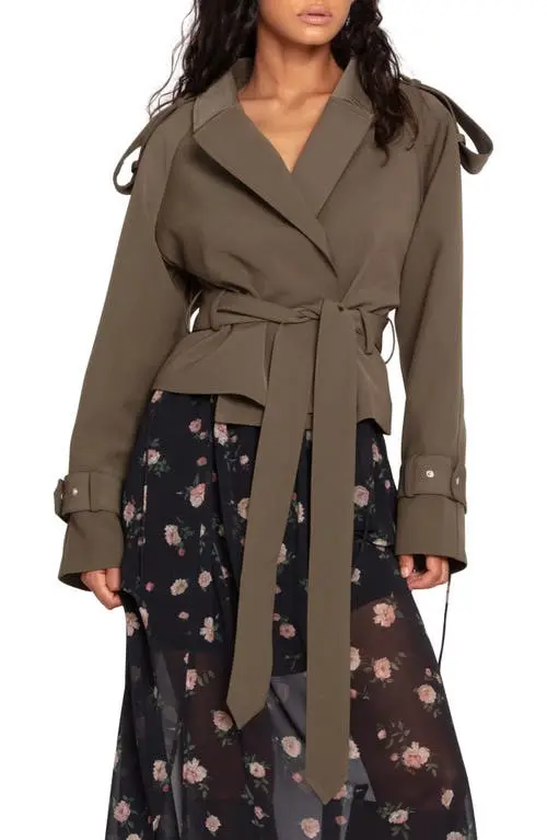 BELLE & BLOOM Cropped Trench Coat