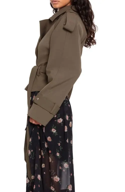 BELLE & BLOOM Cropped Trench Coat