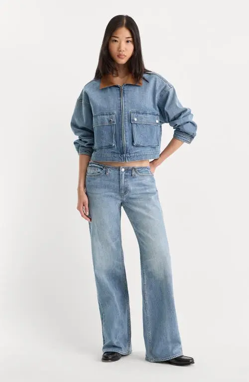 Good American Ghost Waist Low Loose Wide Leg Jeans