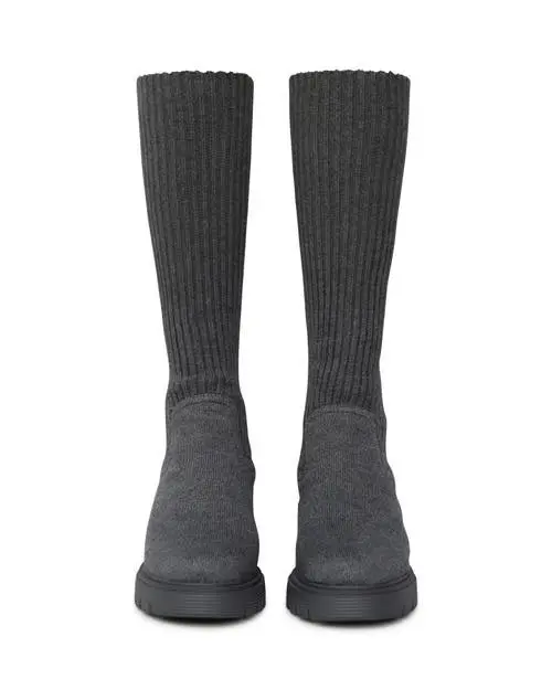 BELLE & BLOOM Tokyo Lights Rib Sock Boot - Grey