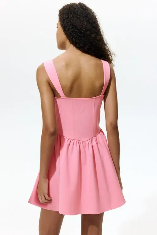 H&M Flared-skirt Tie-detail Dress