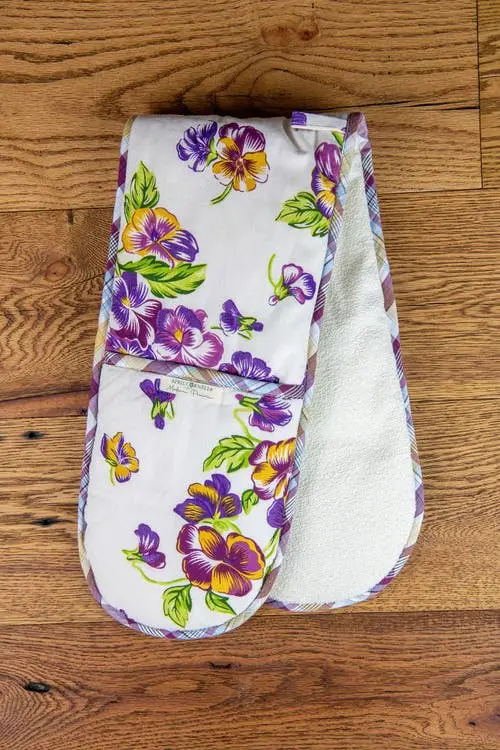 MODERN PRAIRIE Pansies Double Pot Mitt