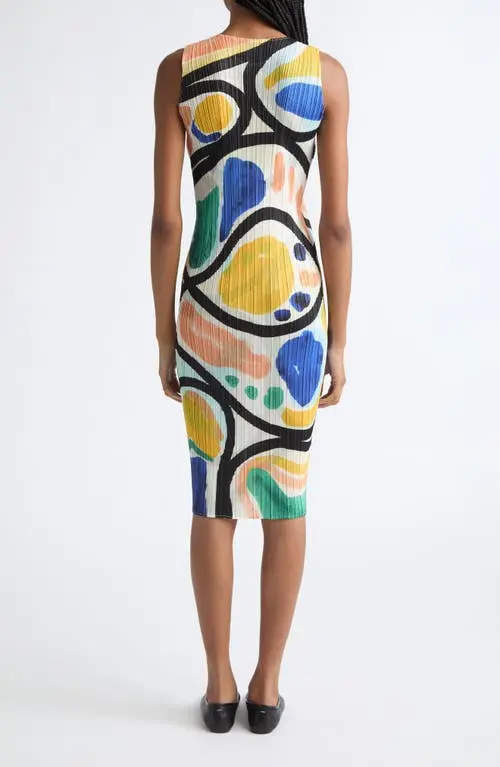 Issey Miyake Sleeveless Crewneck Midi Dress - 94-multi