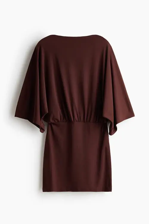 H&M Cape-sleeved Low-back Dress