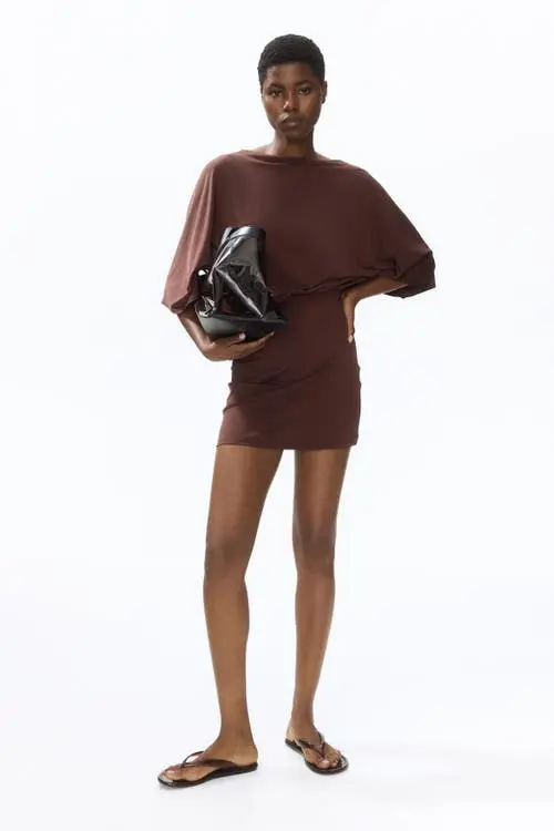 H&M Cape-sleeved Low-back Dress