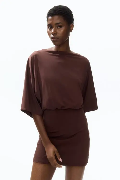 H&M Cape-sleeved Low-back Dress
