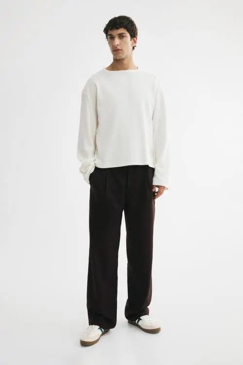 H&M Relaxed-fit Linen-blend Wide-leg Pants