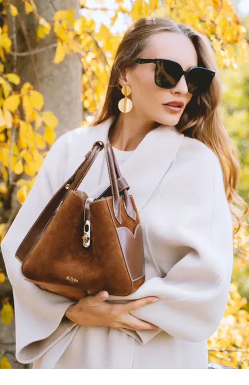MI BOLSA LONDON Cotswolds Genuine Tote Leather Shoulder Bag