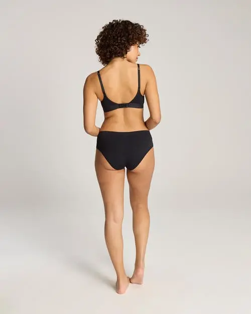 NUDEA Cotton Modal Contour Scoop Bralette - Black
