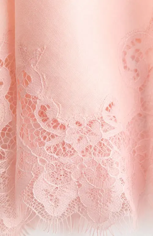 H&M Lace-trimmed Ramie Skirt