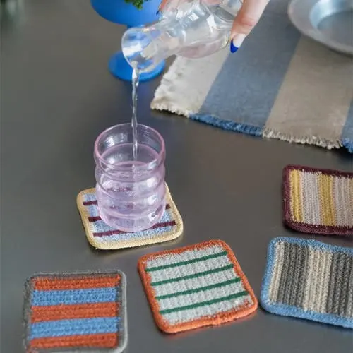 LORENA CANALS Set Of 6 Coasters Color On