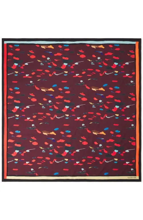 LANVIN Drop Color Silk Scarf - Garnet