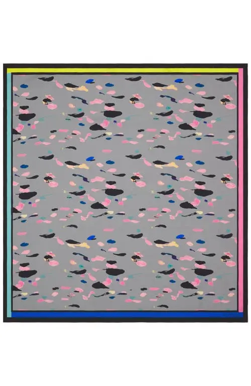 LANVIN Drop Color Silk Scarf - Grey