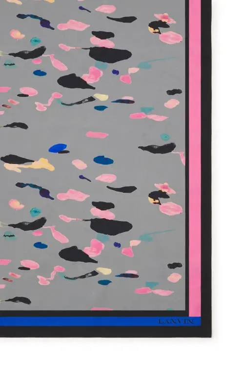 LANVIN Drop Color Silk Scarf - Grey