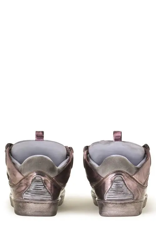 LANVIN Curb Sneakers In Metallic Technical Fabric