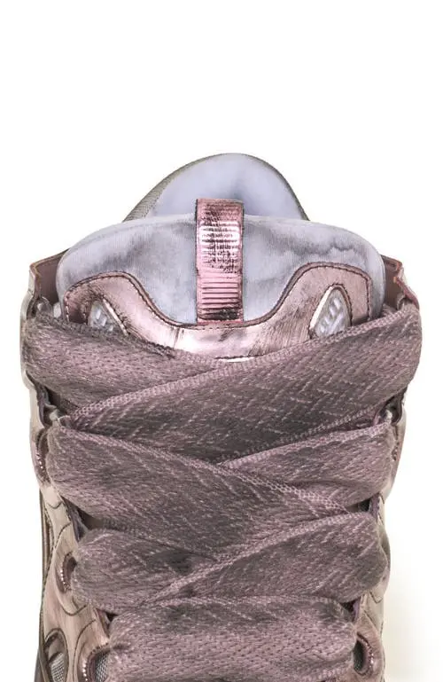 LANVIN Curb Sneakers In Metallic Technical Fabric