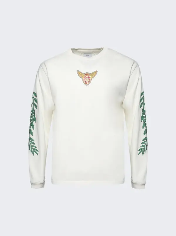 Rhude Tripoli Wreath Long Sleeve Tee Vintage And Green